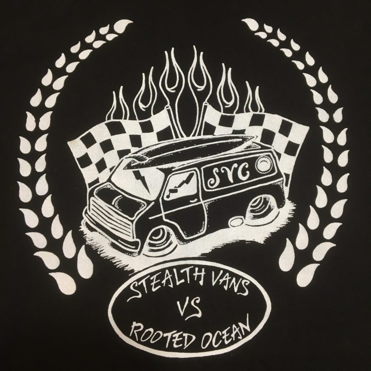 black stealth vans vs rooted ocean co lab vanlife t shirt – Stealth Van ...