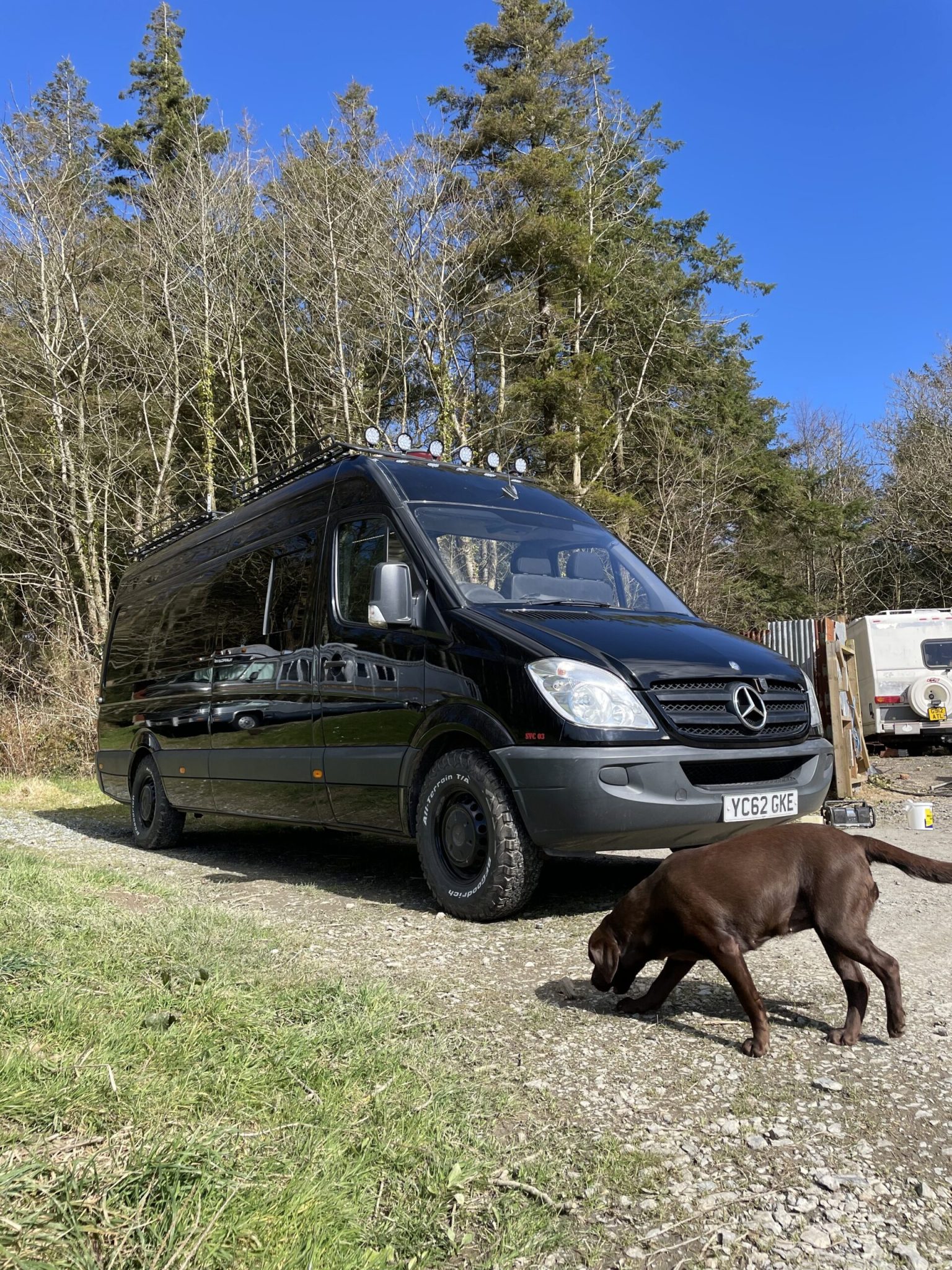 4 Berth Black LWB Mercedes Sprinter Off Grid Adventure Van – Stealth ...